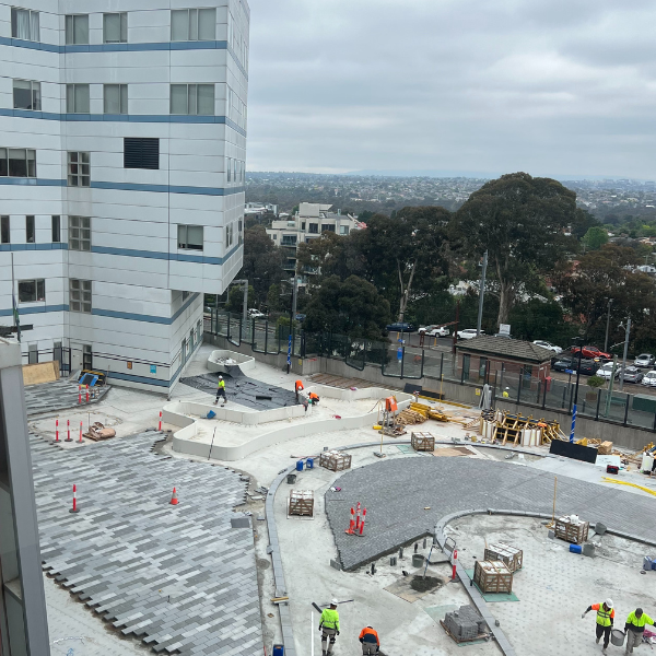 Austin Mercy Hospital project stone supplied by KHD